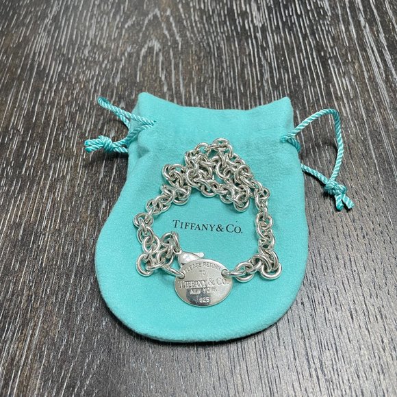 Tiffany & Co. | Jewelry | Sterling Silver Return To Tiffany Oval Tag ...